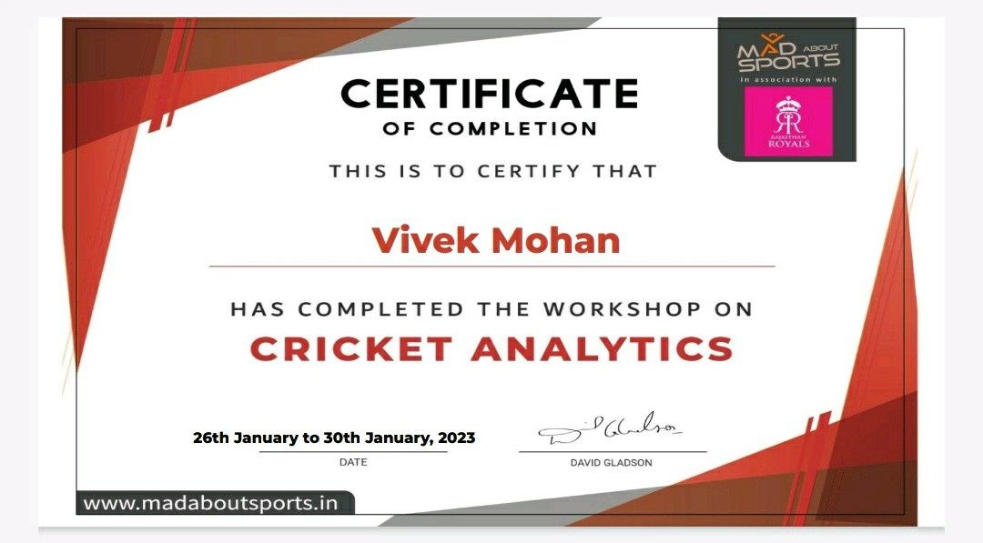 Vivek Mohan LinkedIn‘de: #cricket #cricketanalytics #rajasthanroyals Vivek Mohan LinkedIn‘de: #cricket #cricketanalytics #rajasthanroyals