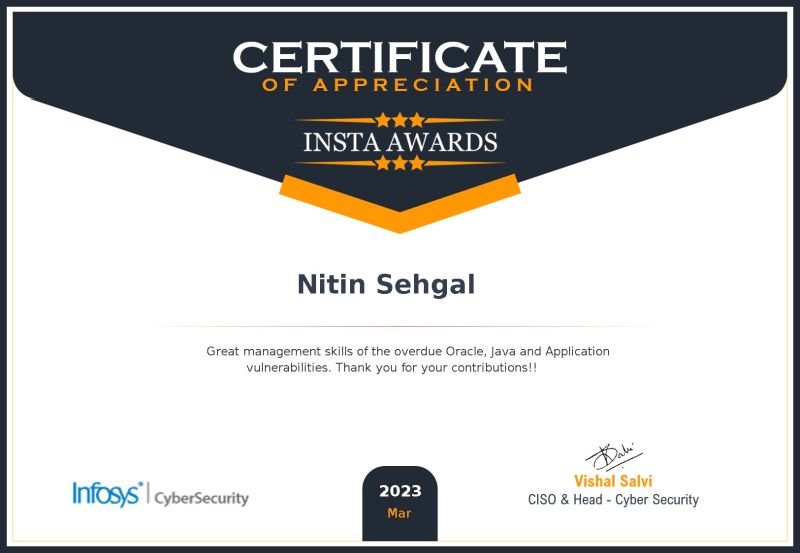 Nitin Sehgal on LinkedIn: #cybersecurity #infosys Nitin Sehgal on LinkedIn: #cybersecurity #infosys