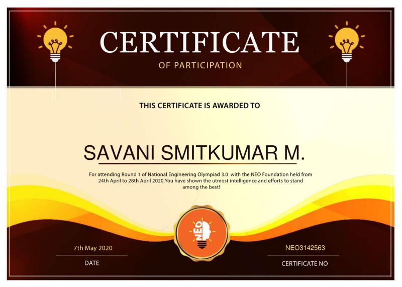 Smit Savani on LinkedIn: #national #neo #learningnewthings #olympiad # ... Smit Savani on LinkedIn: #national #neo #learningnewthings #olympiad # ...