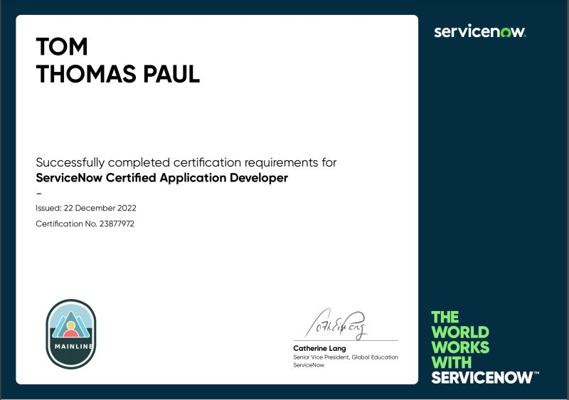 Tom Thomas Paul on LinkedIn: #dev #servicenow #applicationdevelopment # ... Tom Thomas Paul on LinkedIn: #dev #servicenow #applicationdevelopment # ...