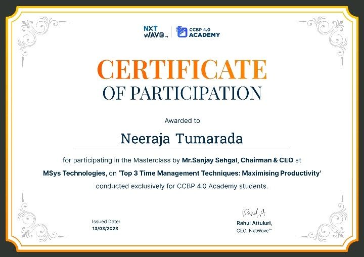 Neeraja Tumarada on LinkedIn: master class by mr.sanjay sehgal Neeraja Tumarada on LinkedIn: master class by mr.sanjay sehgal