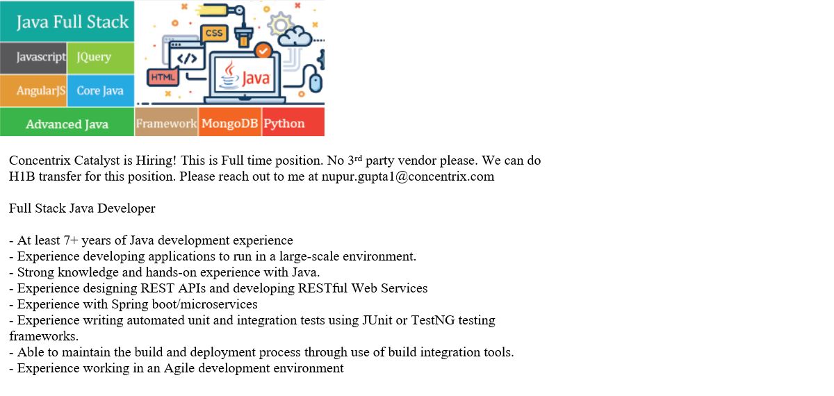 Nupur Gupta on LinkedIn: #hiring #developer #java #fulltimejob # ... Nupur Gupta on LinkedIn: #hiring #developer #java #fulltimejob # ...