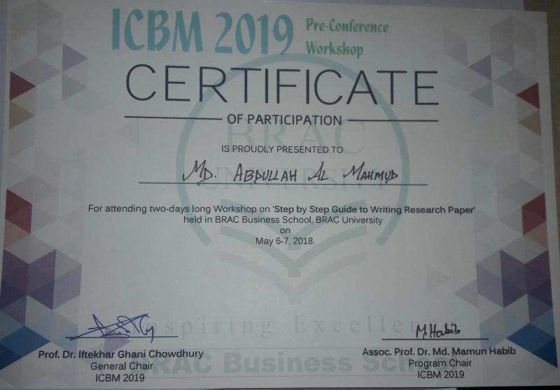 Md. Abdullah Al Mahmud on LinkedIn: Received certificate of ... Md. Abdullah Al Mahmud on LinkedIn: Received certificate of ...