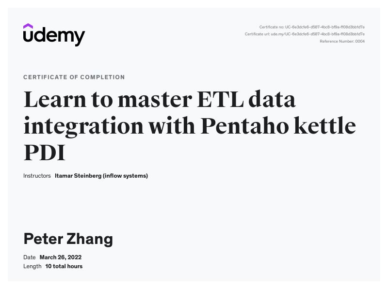 Peter Zhang on LinkedIn: #pentaho #etl #dataintegration #udemy Peter Zhang on LinkedIn: #pentaho #etl #dataintegration #udemy