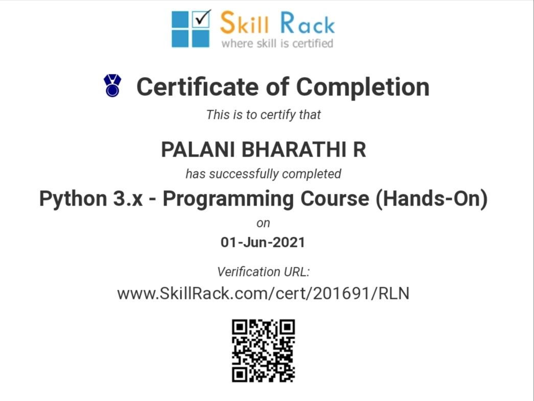 PALANI BHARATHI R on LinkedIn: #programming #skillrack #python # ... PALANI BHARATHI R on LinkedIn: #programming #skillrack #python # ...