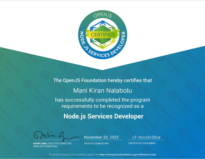 Mani Kiran Nalabolu (He/Him) on LinkedIn: #nodejs #jsnsd # ... Mani Kiran Nalabolu (He/Him) on LinkedIn: #nodejs #jsnsd # ...
