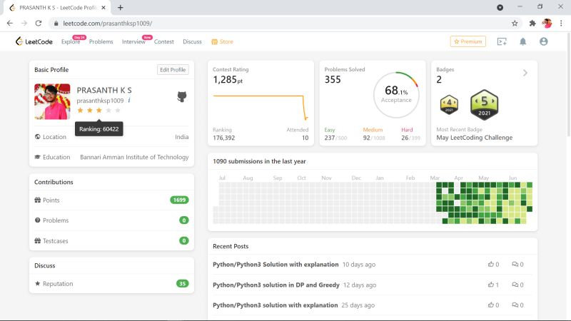 Prasanth Krupanandam Sivagami on LinkedIn: #leetcode #python #python3 # ... Prasanth Krupanandam Sivagami on LinkedIn: #leetcode #python #python3 # ...