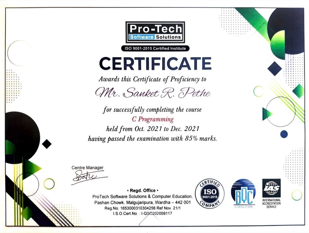 SANKET PETHE on LinkedIn: #programming #cprogramming #linkedin SANKET PETHE on LinkedIn: #programming #cprogramming #linkedin