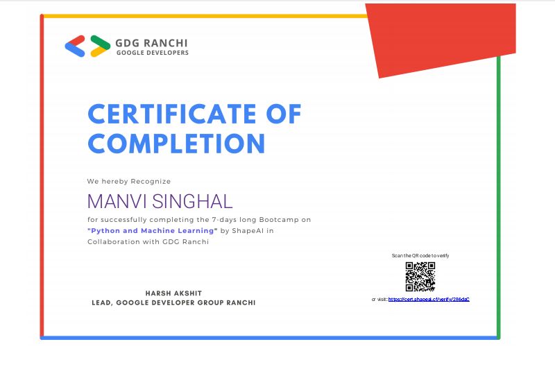 Manvi Singhal on LinkedIn: Hello connections, I am glad to share that I ... Manvi Singhal on LinkedIn: Hello connections, I am glad to share that I ...