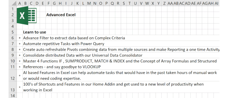 Advanced Excel & Extreme Excel Training | Sameer Bhide Advanced Excel & Extreme Excel Training | Sameer Bhide