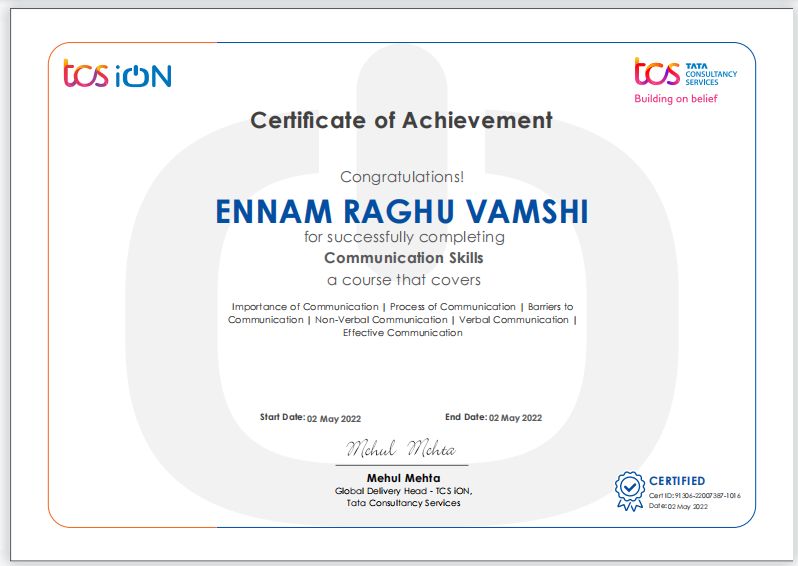 ENNAM RAGHU VAMSHI on LinkedIn: #tcsjobs #linkedin #linkdinpost # ... ENNAM RAGHU VAMSHI on LinkedIn: #tcsjobs #linkedin #linkdinpost # ...