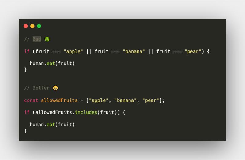 Omar G. on LinkedIn: #codingtips #javascript #cleancode #typescript # ... Omar G. on LinkedIn: #codingtips #javascript #cleancode #typescript # ...