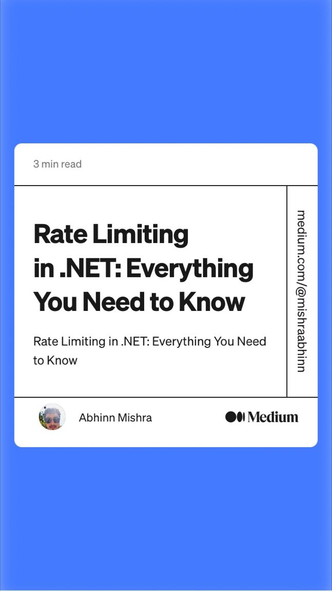 Abhinn Mishra on LinkedIn: #restapi #csharp #dotnet #softwaredevelopment Abhinn Mishra on LinkedIn: #restapi #csharp #dotnet #softwaredevelopment