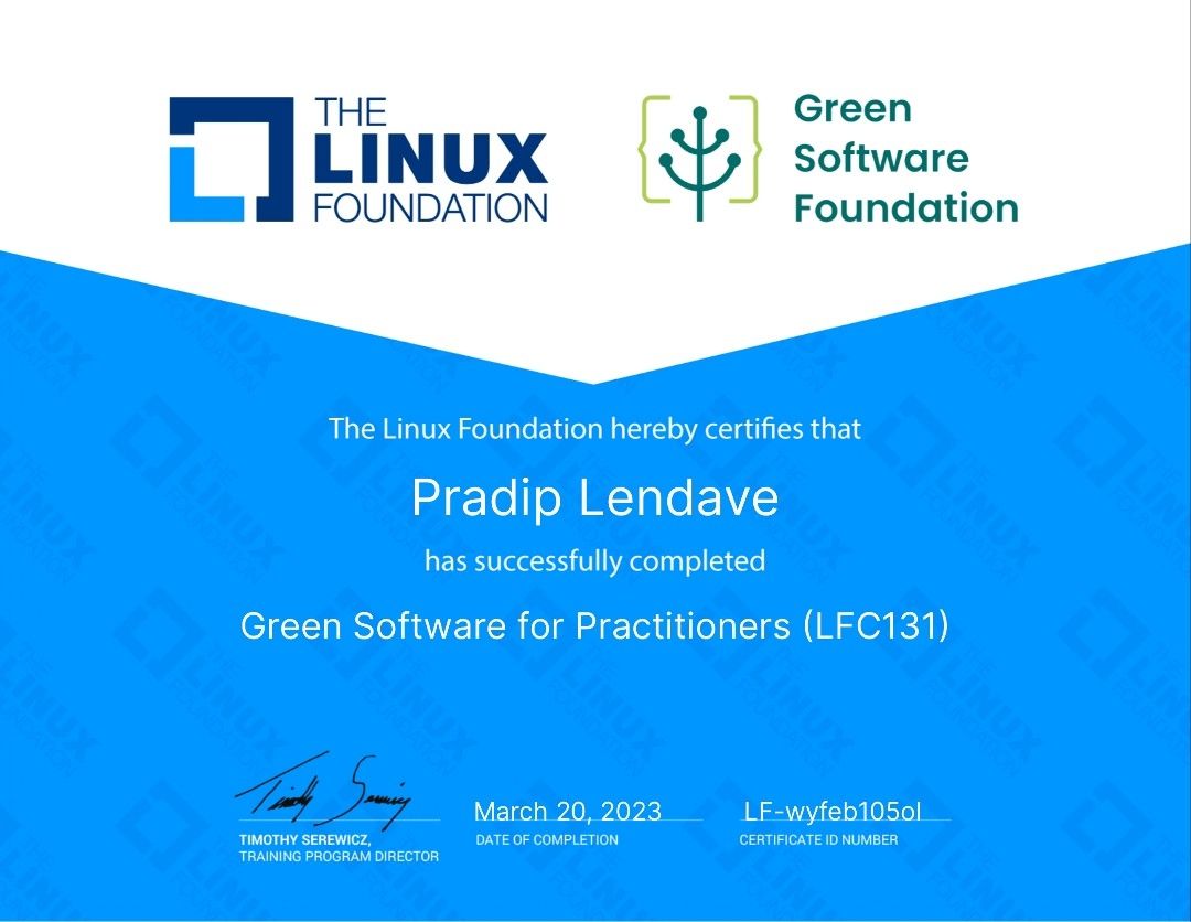 Pradip Lendave on LinkedIn: #linux #greensoftwarefoundation Pradip Lendave on LinkedIn: #linux #greensoftwarefoundation