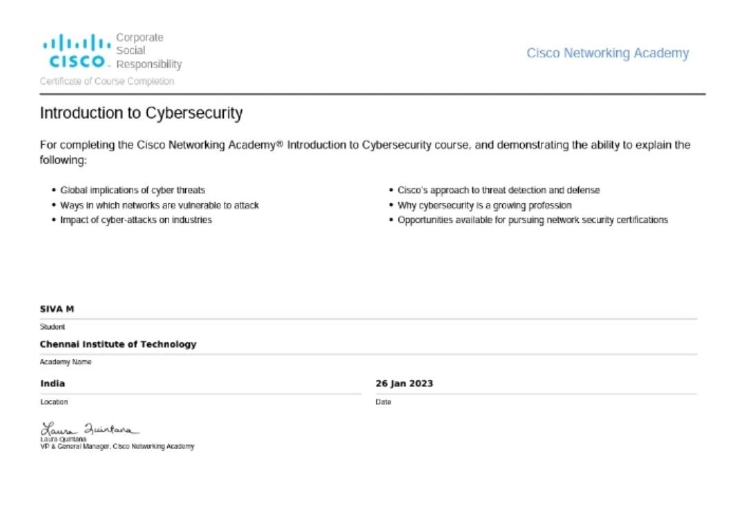 Siva Manikandan on LinkedIn: #cybersecurity #cisco #senthilkumar #linkedin Siva Manikandan on LinkedIn: #cybersecurity #cisco #senthilkumar #linkedin