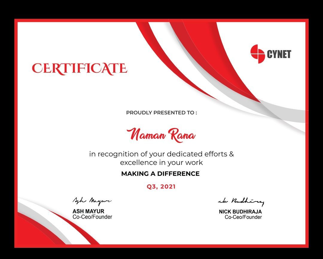 Naman Rana on LinkedIn: #cynet Naman Rana on LinkedIn: #cynet