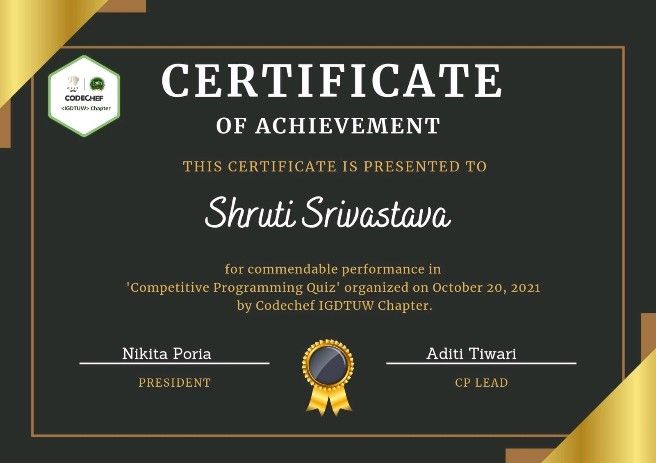 Shruti Srivastava on LinkedIn: #codechef #codechef #codechefchapters # ... Shruti Srivastava on LinkedIn: #codechef #codechef #codechefchapters # ...