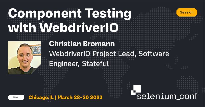 #seleniumconf #selenium #webdriver #webdriverio #testautomation ... #seleniumconf #selenium #webdriver #webdriverio #testautomation ...