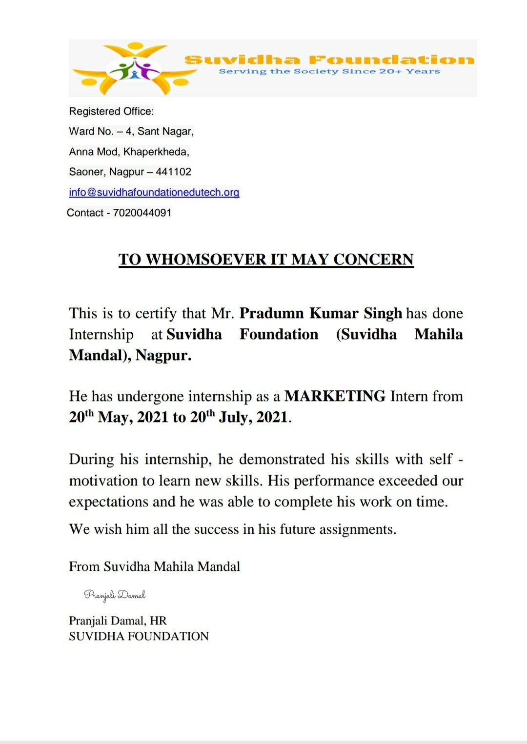 Pradumn Kumar Singh on LinkedIn: #internship #marketing Pradumn Kumar Singh on LinkedIn: #internship #marketing
