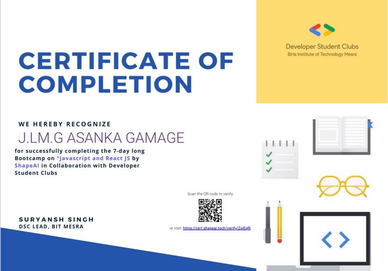 Asanka Gamage on LinkedIn: #gdsc #javascript #react #html #html5 #css # ... Asanka Gamage on LinkedIn: #gdsc #javascript #react #html #html5 #css # ...