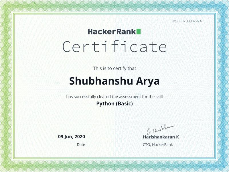Shubhanshu Arya on LinkedIn: #python #hackerrank #python3 # ... Shubhanshu Arya on LinkedIn: #python #hackerrank #python3 # ...