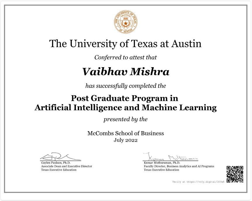 Vaibhav Mishra on LinkedIn: #machinelearning #artificialintelligence # ... Vaibhav Mishra on LinkedIn: #machinelearning #artificialintelligence # ...