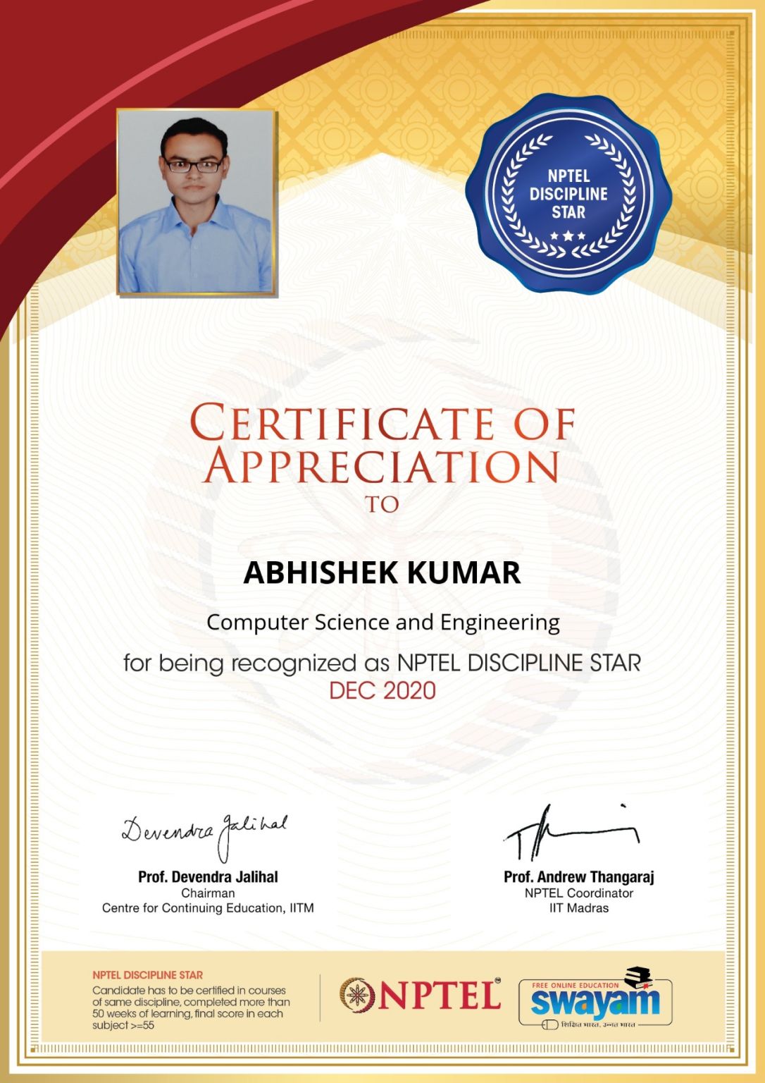 ABHISHEK KUMAR on LinkedIn: #nptel #iitmadras # ... ABHISHEK KUMAR on LinkedIn: #nptel #iitmadras # ...