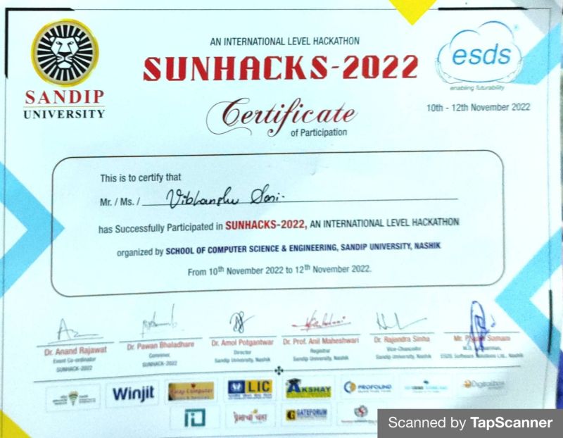 Vibhanshu Soni on LinkedIn: #sunhacks #2022goals #globalstudent #event ... Vibhanshu Soni on LinkedIn: #sunhacks #2022goals #globalstudent #event ...