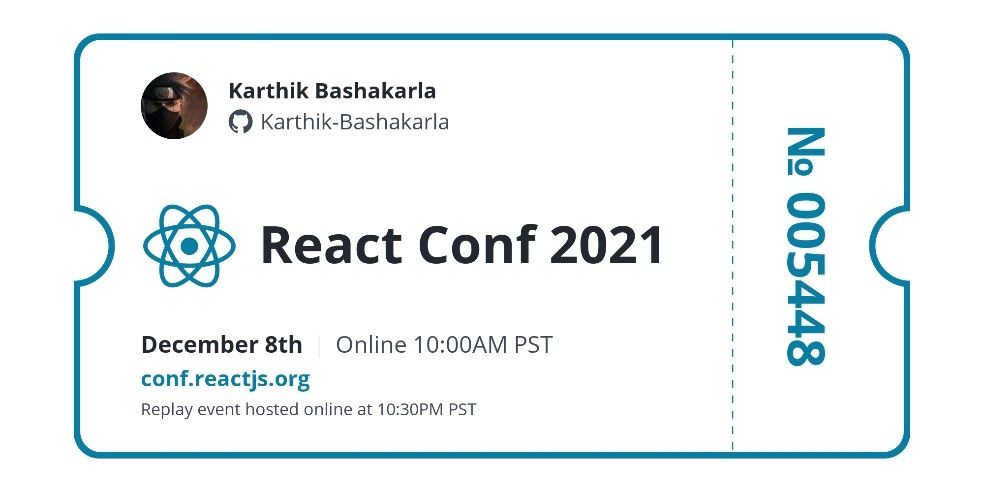 #reactjs #conferences2021 | Karthik Bashakarla #reactjs #conferences2021 | Karthik Bashakarla