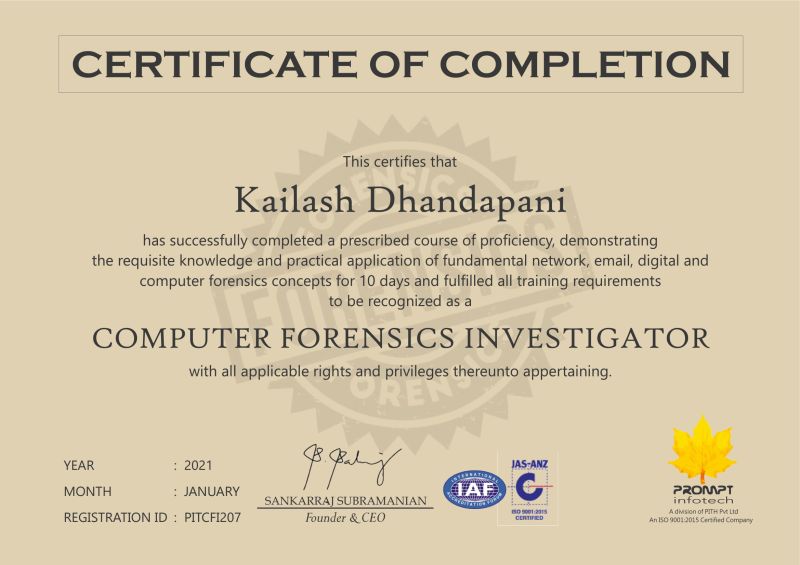 Kailash Dhandapani on LinkedIn: #cyberforensics Kailash Dhandapani on LinkedIn: #cyberforensics