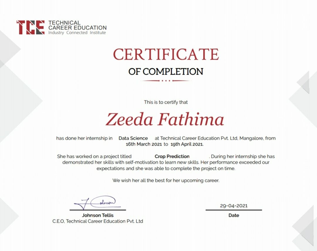Zida Aziz on LinkedIn: #datascience #pythonprogramming #cropprediction Zida Aziz on LinkedIn: #datascience #pythonprogramming #cropprediction