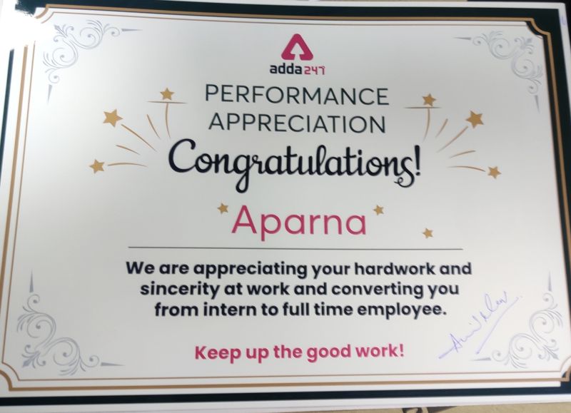 Aparna Kumari on LinkedIn: #latepost #adda247 Aparna Kumari on LinkedIn: #latepost #adda247