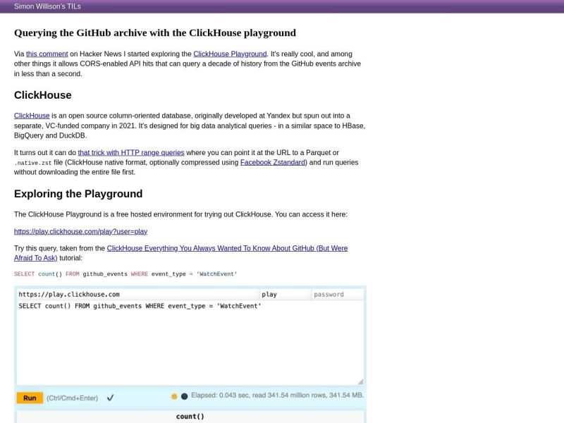Erik Osterman (Cloud Posse) on LinkedIn: Querying the GitHub Archive ... Erik Osterman (Cloud Posse) on LinkedIn: Querying the GitHub Archive ...
