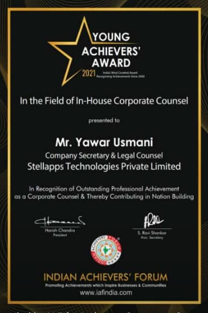 YAWAR USMANI on LinkedIn: Thank you Indian Achievers Forum for ... YAWAR USMANI on LinkedIn: Thank you Indian Achievers Forum for ...