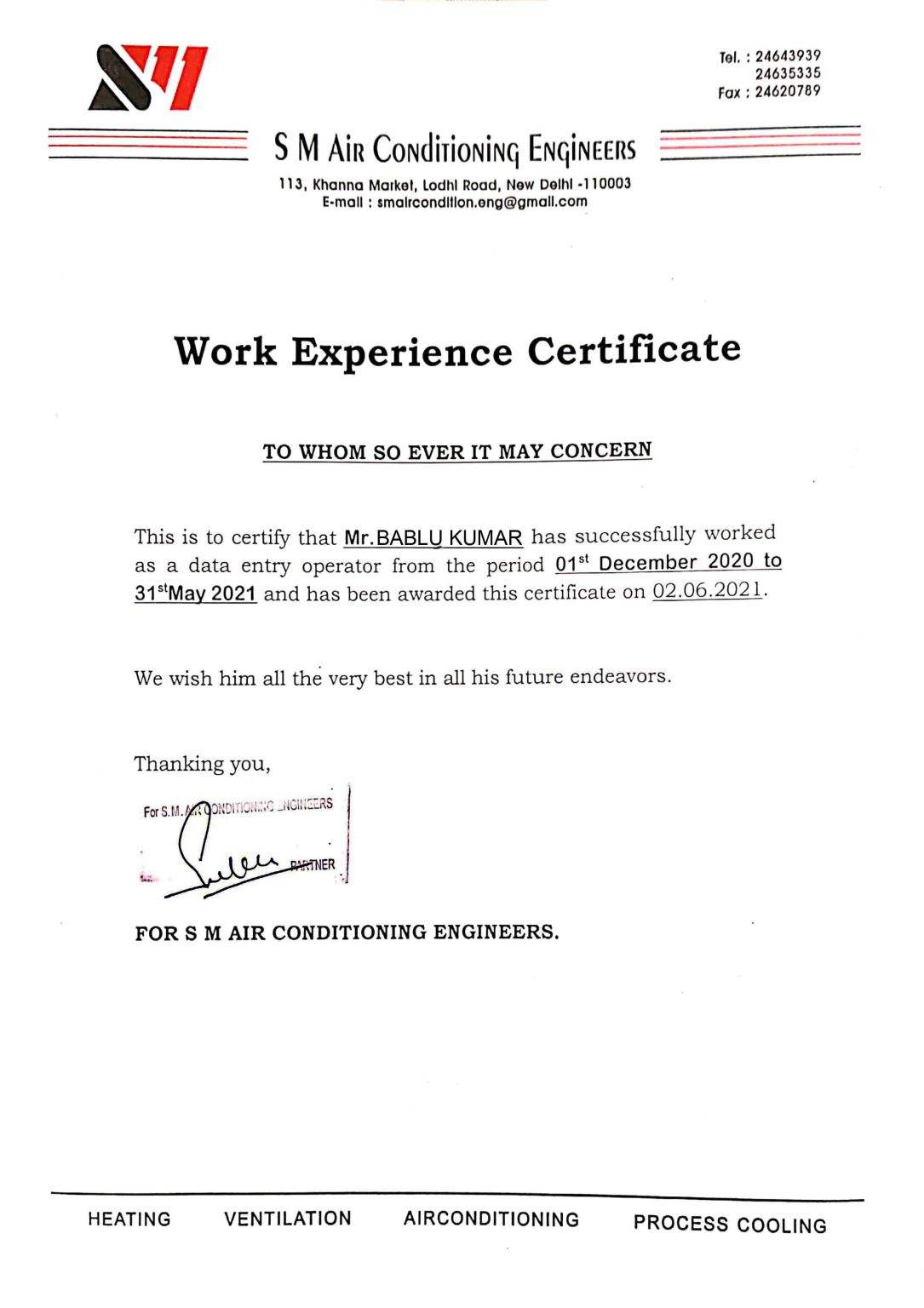 Bablu Kumar on LinkedIn: work experience certificate Bablu Kumar on LinkedIn: work experience certificate