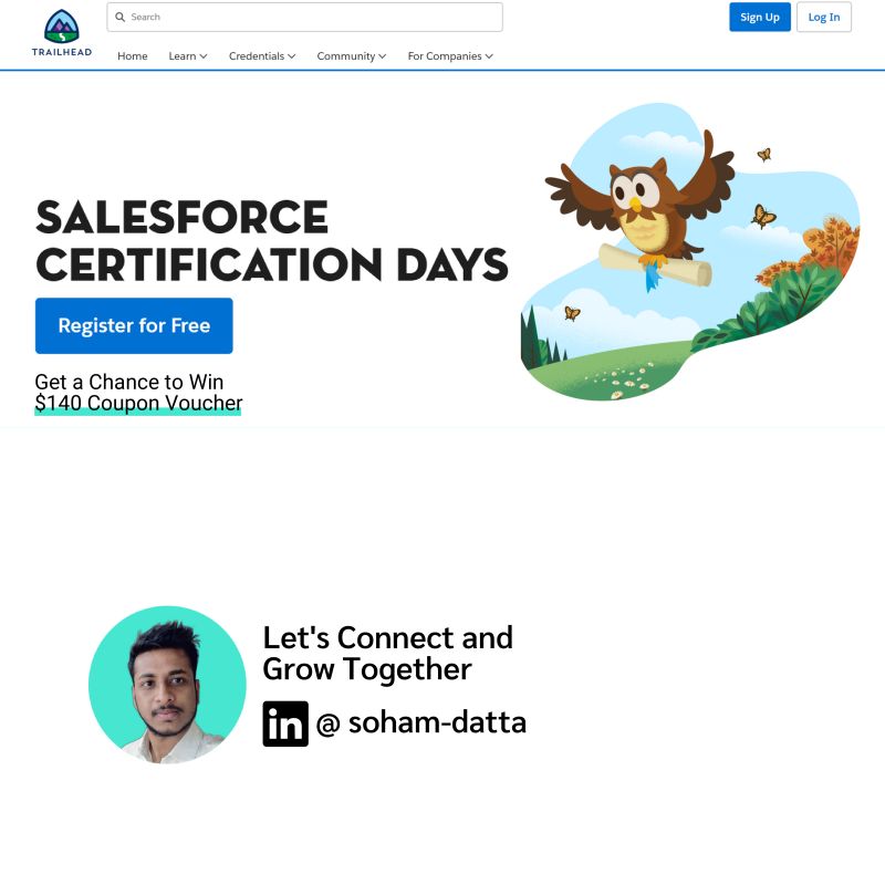 #salesforce #ohana #trailhead #certification #trailblazers | Soham Datta #salesforce #ohana #trailhead #certification #trailblazers | Soham Datta