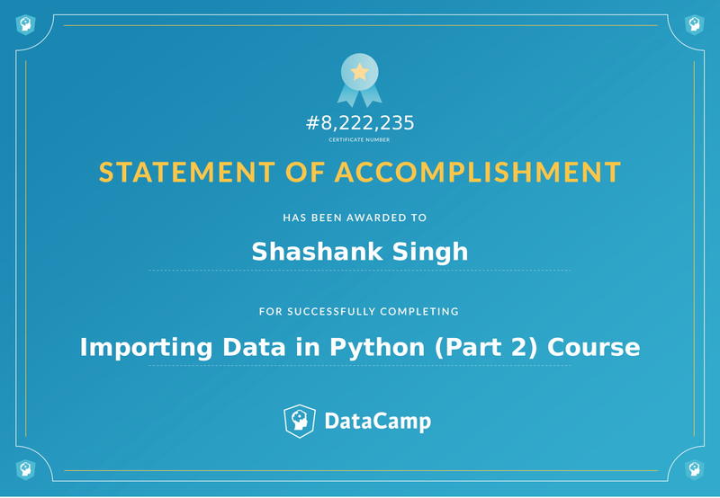 Shashank Singh on LinkedIn: #datacamp #python #google #machinelearning ... Shashank Singh on LinkedIn: #datacamp #python #google #machinelearning ...