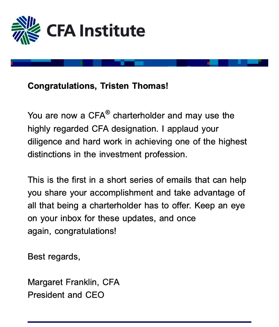 Tristen Pfeifer, CFA on LinkedIn: An email I have been waiting for what ... Tristen Pfeifer, CFA on LinkedIn: An email I have been waiting for what ...