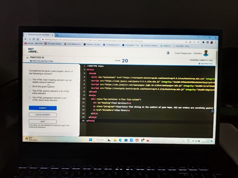 Chandra Gunti on LinkedIn: #6day #100daysofcodechallenge #nxtwave # ... Chandra Gunti on LinkedIn: #6day #100daysofcodechallenge #nxtwave # ...