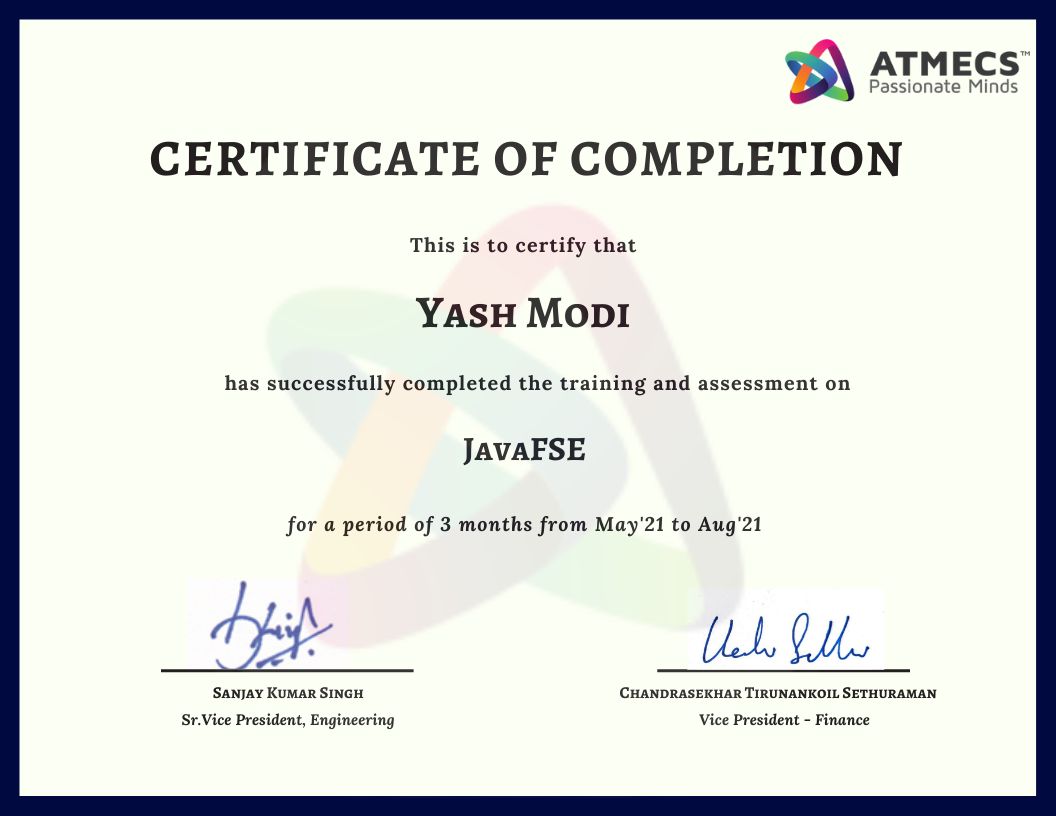 Yash Modi on LinkedIn: #atmecs #java #springboot #javaprogramming # ... Yash Modi on LinkedIn: #atmecs #java #springboot #javaprogramming # ...