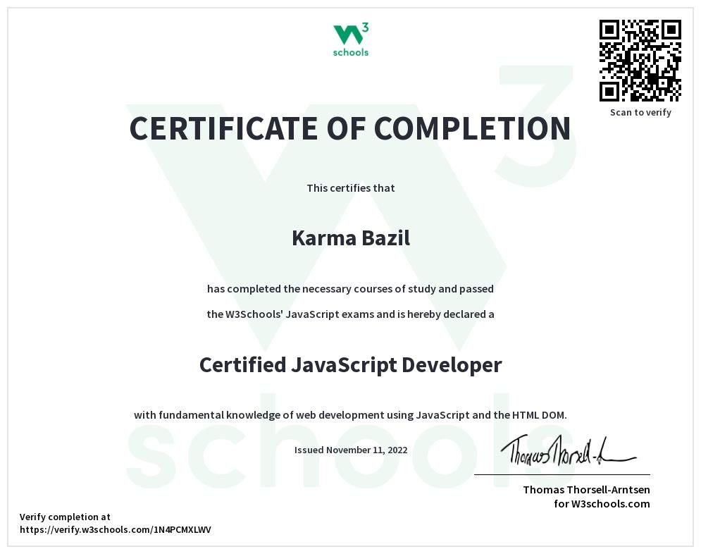 Karma Bazil on LinkedIn: #javascript #javascriptdeveloper #w3schools ... Karma Bazil on LinkedIn: #javascript #javascriptdeveloper #w3schools ...