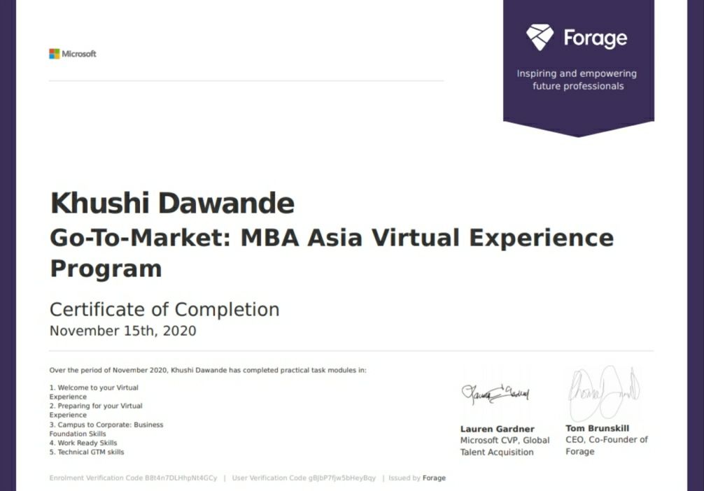 Khushi Dawande on LinkedIn: #forage #microsoft Khushi Dawande on LinkedIn: #forage #microsoft
