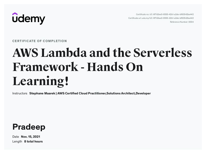 Pradeep Kumar on LinkedIn: #udemy #udemycourses #aws #serverless # ... Pradeep Kumar on LinkedIn: #udemy #udemycourses #aws #serverless # ...