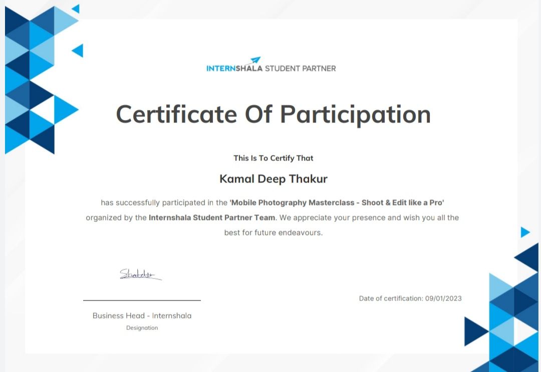 Kamal Deep Thakur on LinkedIn: #internshala #internshalastudentpartner ... Kamal Deep Thakur on LinkedIn: #internshala #internshalastudentpartner ...