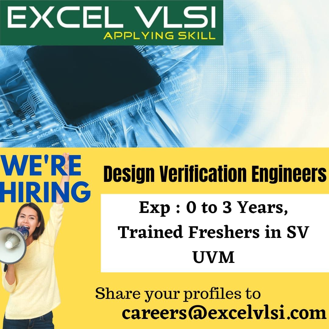 Excel VLSI Technologies on LinkedIn: #verilog #sv #uvm #verification # ... Excel VLSI Technologies on LinkedIn: #verilog #sv #uvm #verification # ...