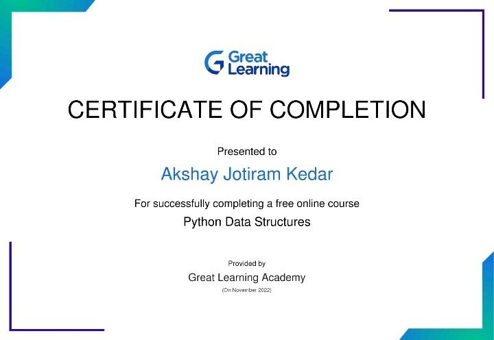 Akshay Kedar on LinkedIn: Successfully completed another course on ... Akshay Kedar on LinkedIn: Successfully completed another course on ...