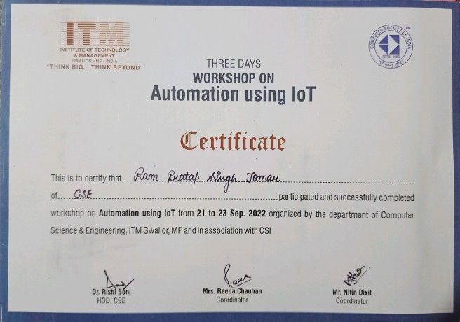 Rampratap Singh Tomar on LinkedIn: #iot #success #automation Rampratap Singh Tomar on LinkedIn: #iot #success #automation