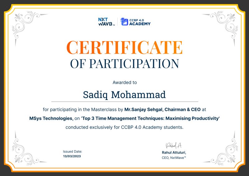 Sadiq Mohammad on LinkedIn: Happy to share the participation ... Sadiq Mohammad on LinkedIn: Happy to share the participation ...