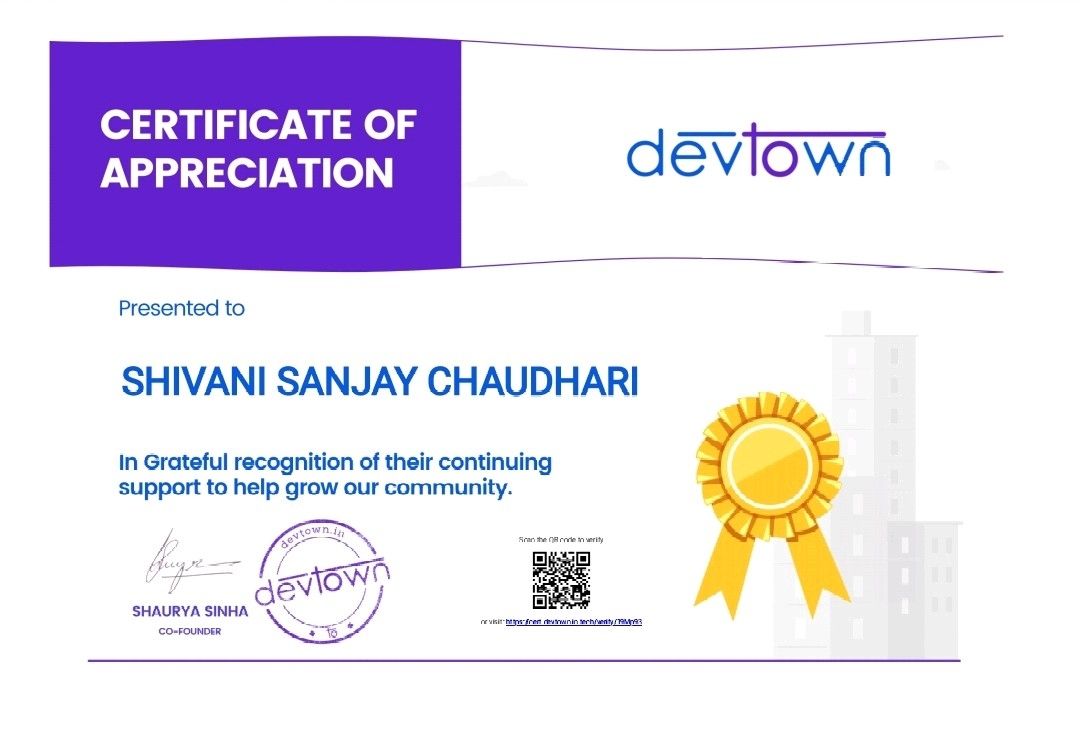 Shivani Chaudhari on LinkedIn: #devtown Shivani Chaudhari on LinkedIn: #devtown
