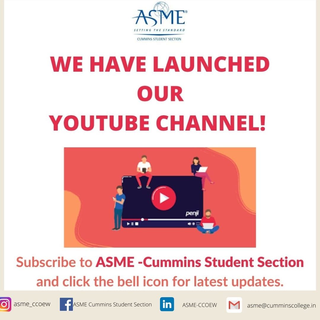 ASME-CCOEW on LinkedIn: ASME Cummins Student Section has launched its ... ASME-CCOEW on LinkedIn: ASME Cummins Student Section has launched its ...